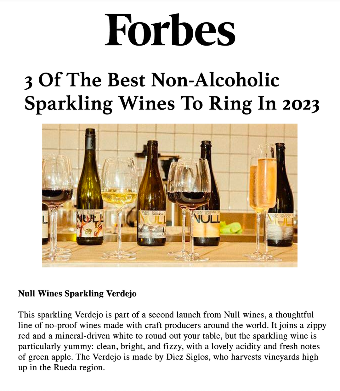 Press for Null Wines