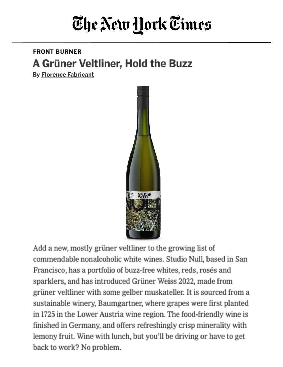 Press for Null Wines